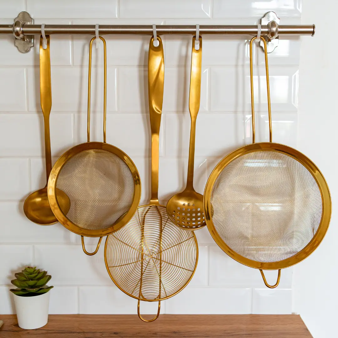 Add class to your kitchen with stunning Gold kitchen appliances!